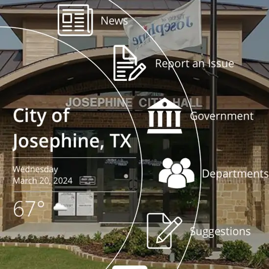 New City of Josephine App - City of Josephine, TX - Est. 1888