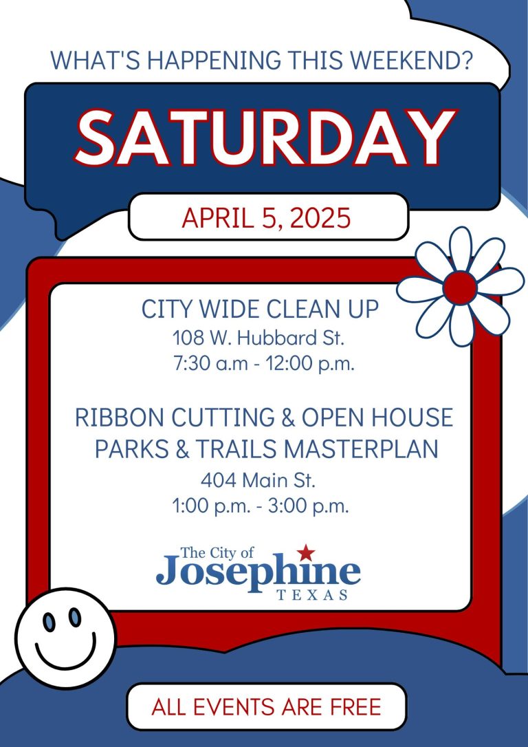 Residents and Visitors - City of Josephine, TX - Est. 1888