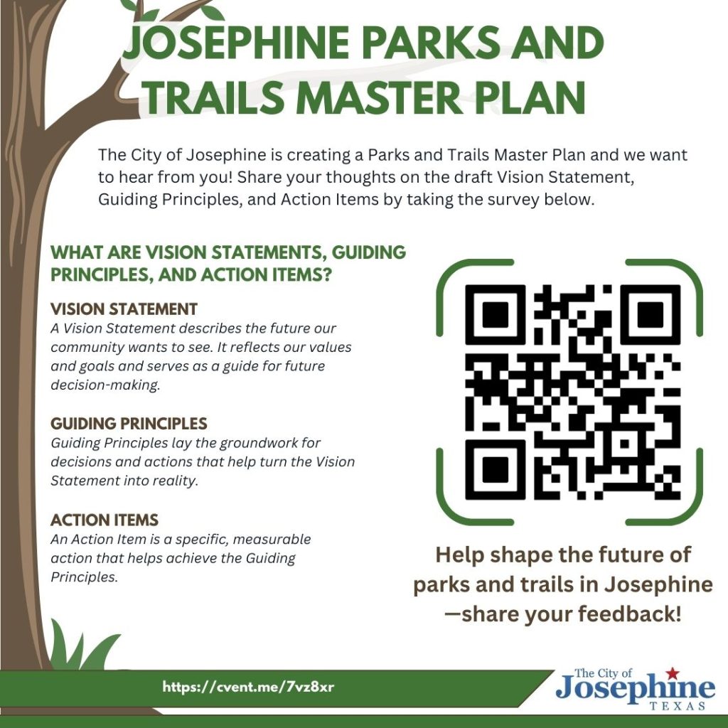 Parks and Trail Survey - City of Josephine, TX - Est. 1888