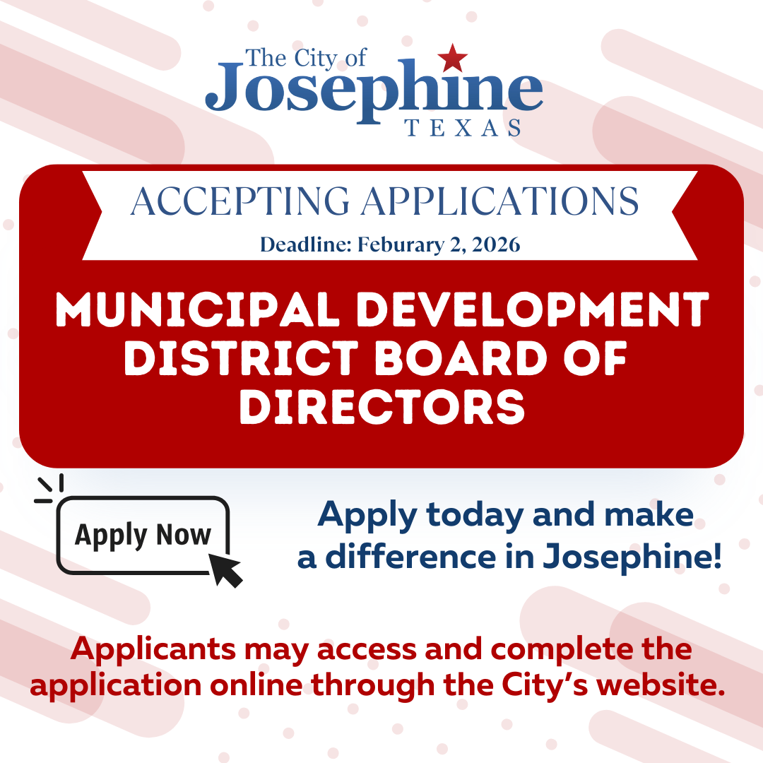 Code Update - City of Josephine, TX - Est. 1888